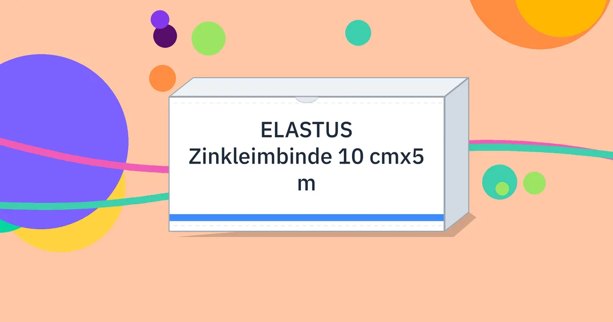 Symbolbild: Packung mit der Aufschrift ELASTUS Zinkleimbinde 10 cmx5 m (PZN 05030371) – Verfügbarkeit und Bezug in Apotheken in Frankfurt am Main