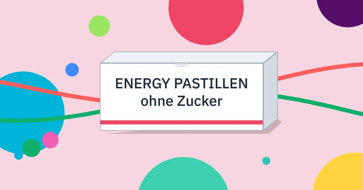 Symbolbild: Packung mit der Aufschrift ENERGY PASTILLEN ohne Zucker (PZN 03528351) – Verfügbarkeit und Bezug in Apotheken in Frankfurt am Main
