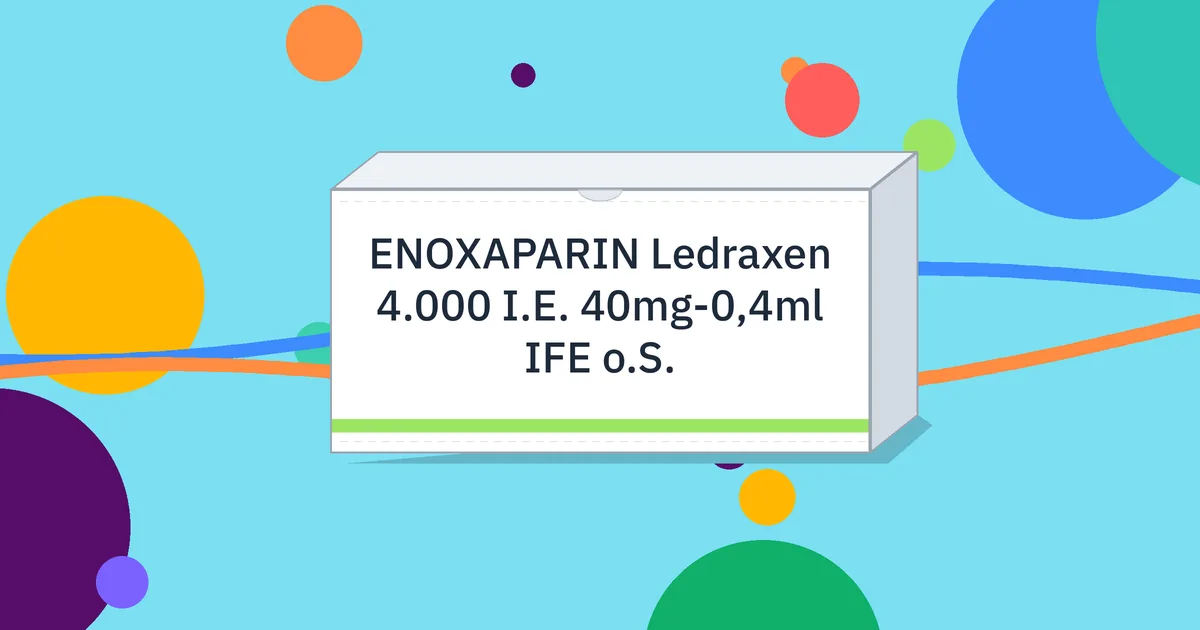 Symbolbild: Packung mit der Aufschrift ENOXAPARIN Ledraxen 4.000 I.E. 40mg-0,4ml IFE o.S. (PZN 18861777) – Verfügbarkeit und Bezug in Apotheken in Frankfurt am Main