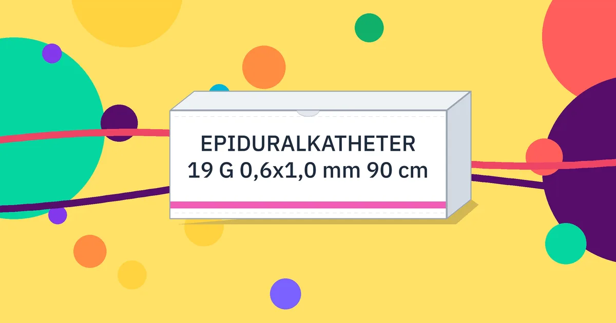 Symbolbild: Packung mit der Aufschrift EPIDURALKATHETER 19 G 0,6x1,0 mm 90 cm (PZN 00875313) – Verfügbarkeit und Bezug in Apotheken in Frankfurt am Main