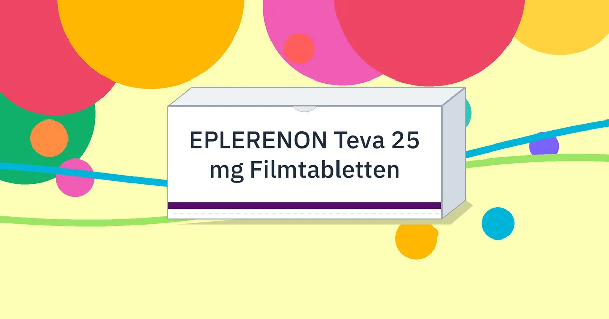 Symbolbild: Packung mit der Aufschrift EPLERENON Teva 25 mg Filmtabletten (PZN 19734035) – Verfügbarkeit und Bezug in Apotheken in Frankfurt am Main