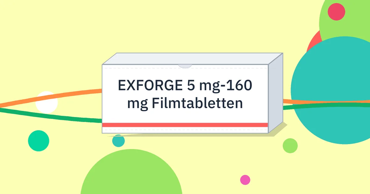 Symbolbild: Packung mit der Aufschrift EXFORGE 5 mg-160 mg Filmtabletten (PZN 06441366) – Verfügbarkeit und Bezug in Apotheken in Frankfurt am Main