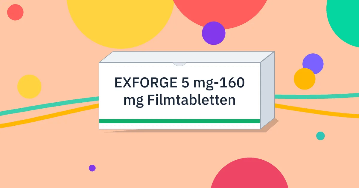 Symbolbild: Packung mit der Aufschrift EXFORGE 5 mg-160 mg Filmtabletten (PZN 12483216) – Verfügbarkeit und Bezug in Apotheken in Frankfurt am Main