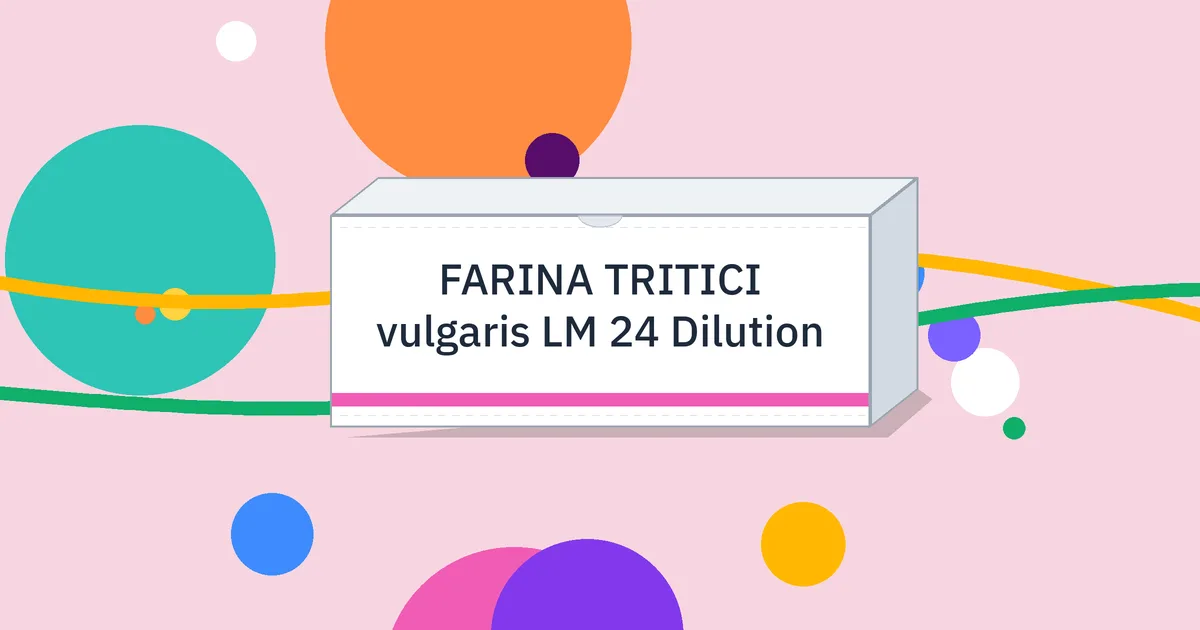 Symbolbild: Packung mit der Aufschrift FARINA TRITICI vulgaris LM 24 Dilution (PZN 13488003) – Verfügbarkeit und Bezug in Apotheken in Frankfurt am Main