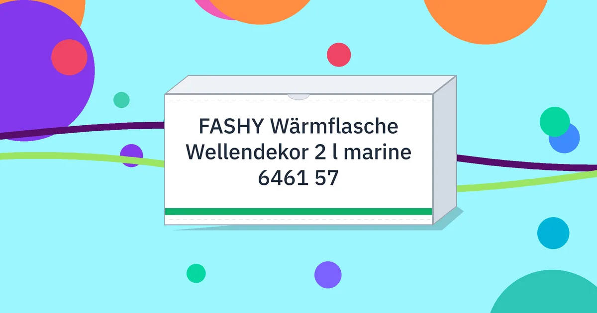 Symbolbild: Packung mit der Aufschrift FASHY Wärmflasche Wellendekor 2 l marine 6461 57 (PZN 15572819) – Verfügbarkeit und Bezug in Apotheken in Frankfurt am Main