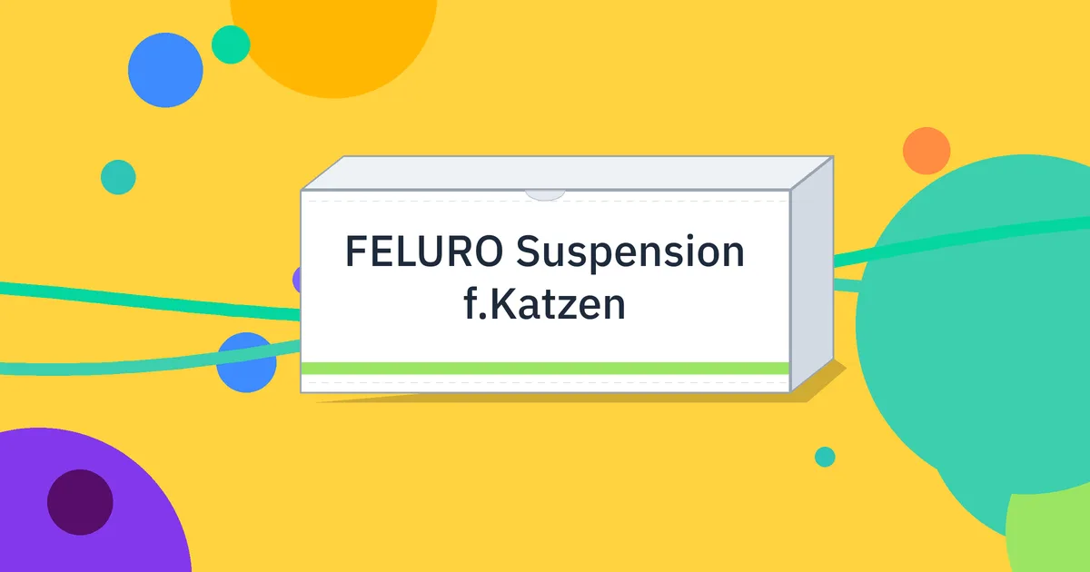 Symbolbild: Packung mit der Aufschrift FELURO Suspension f.Katzen (PZN 17304282) – Verfügbarkeit und Bezug in Apotheken in Frankfurt am Main