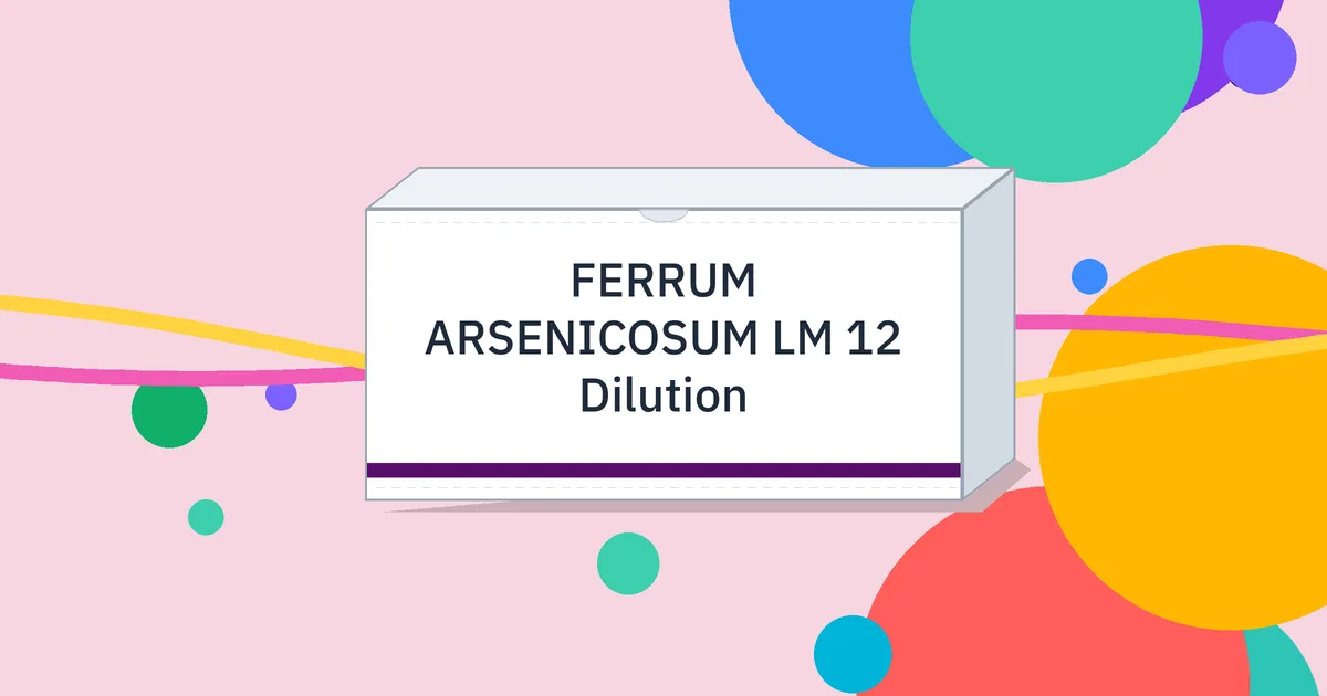 Symbolbild: Packung mit der Aufschrift FERRUM ARSENICOSUM LM 12 Dilution (PZN 07540455) – Verfügbarkeit und Bezug in Apotheken in Frankfurt am Main