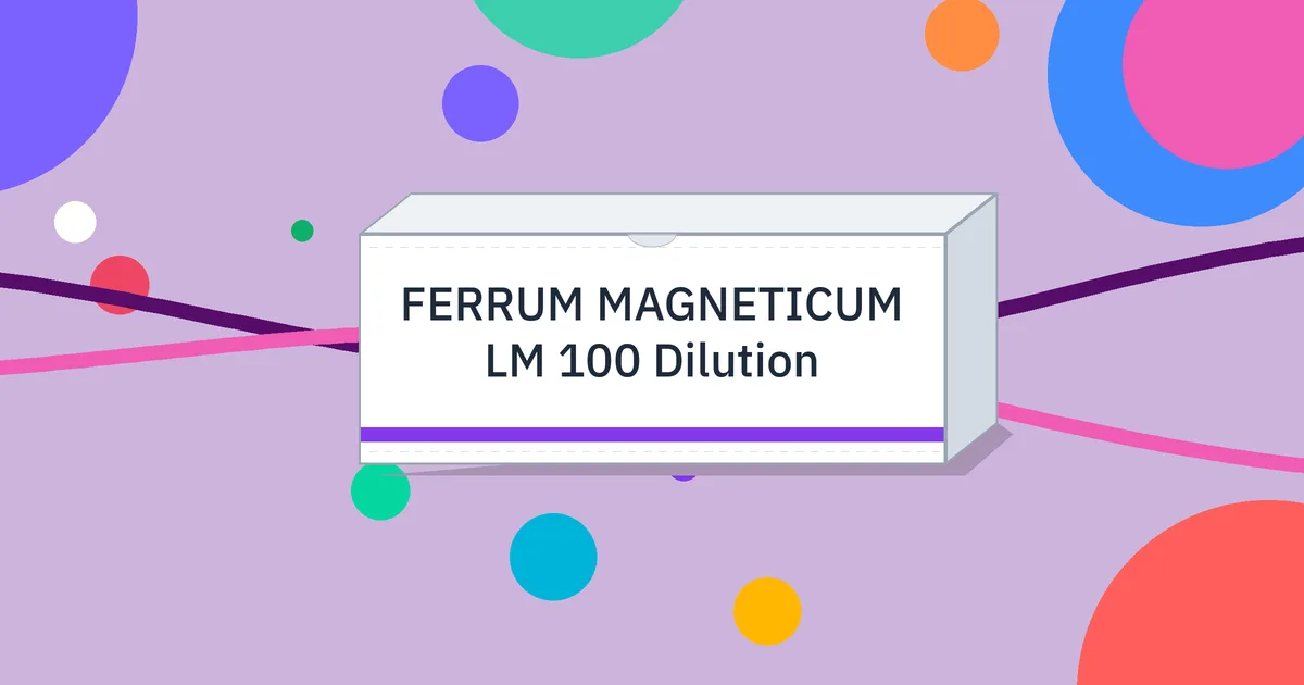 Symbolbild: Packung mit der Aufschrift FERRUM MAGNETICUM LM 100 Dilution (PZN 12850146) – Verfügbarkeit und Bezug in Apotheken in Frankfurt am Main