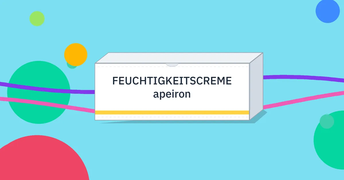 Symbolbild: Packung mit der Aufschrift FEUCHTIGKEITSCREME apeiron (PZN 09506014) – Verfügbarkeit und Bezug in Apotheken in Frankfurt am Main