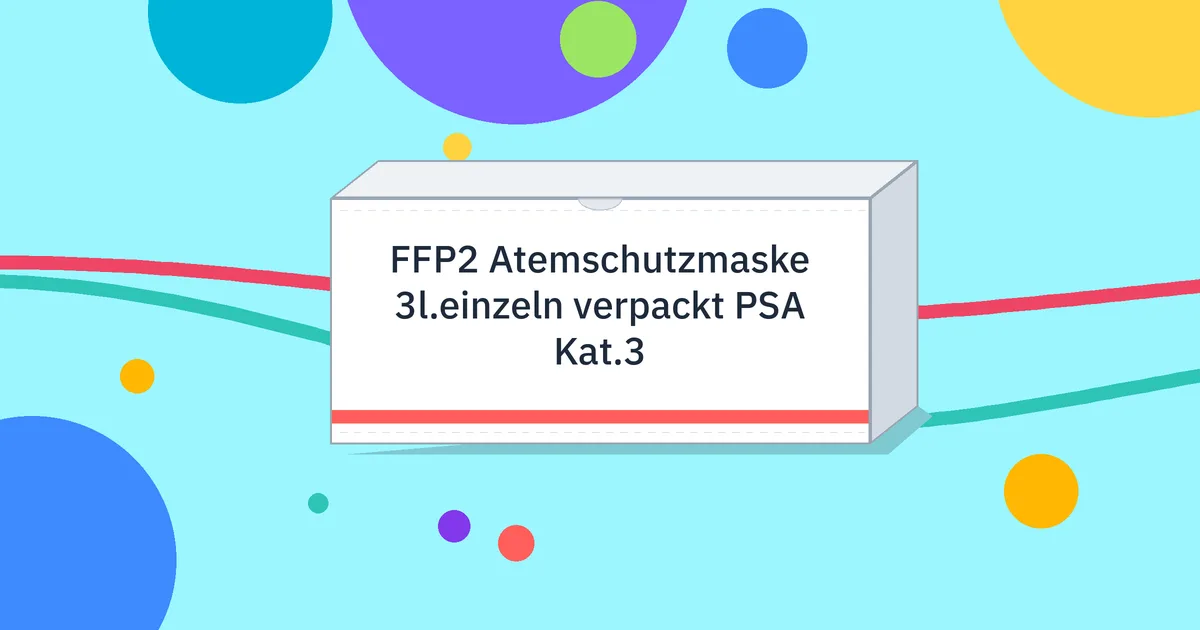 Symbolbild: Packung mit der Aufschrift FFP2 Atemschutzmaske 3l.einzeln verpackt PSA Kat.3 (PZN 16927176) – Verfügbarkeit und Bezug in Apotheken in Frankfurt am Main