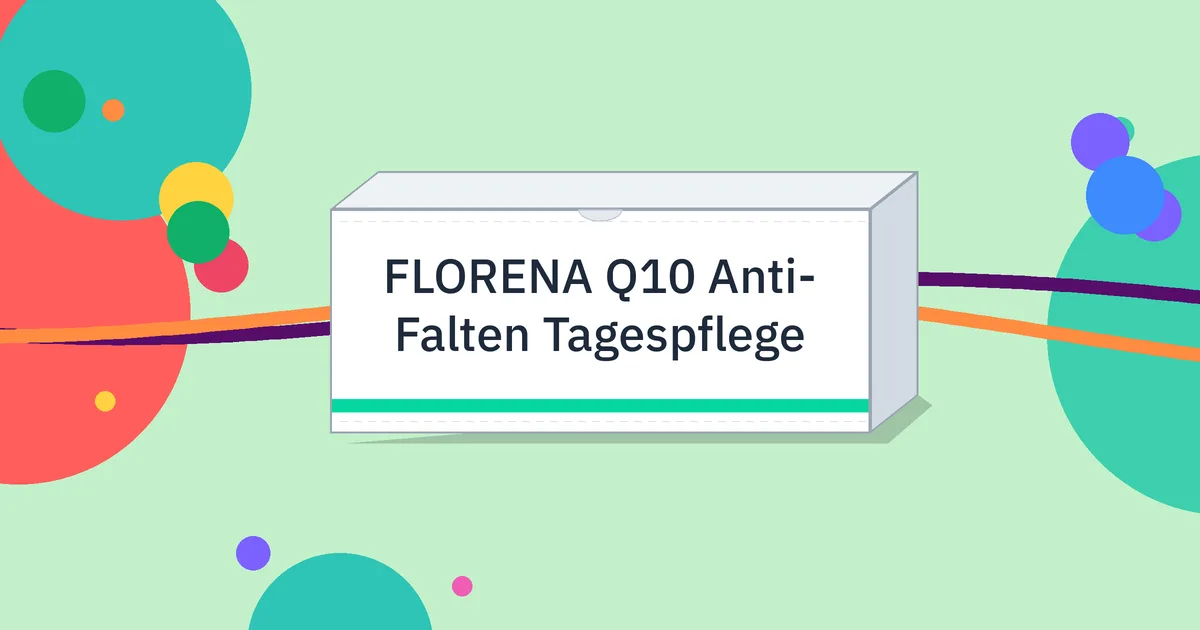 Symbolbild: Packung mit der Aufschrift FLORENA Q10 Anti-Falten Tagespflege (PZN 17626028) – Verfügbarkeit und Bezug in Apotheken in Frankfurt am Main