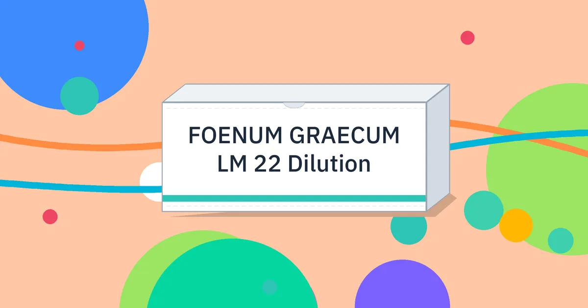 Symbolbild: Packung mit der Aufschrift FOENUM GRAECUM LM 22 Dilution (PZN 13490307) – Verfügbarkeit und Bezug in Apotheken in Frankfurt am Main