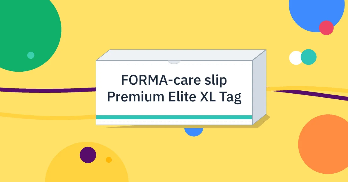 Symbolbild: Packung mit der Aufschrift FORMA-care slip Premium Elite XL Tag (PZN 18852005) – Verfügbarkeit und Bezug in Apotheken in Frankfurt am Main
