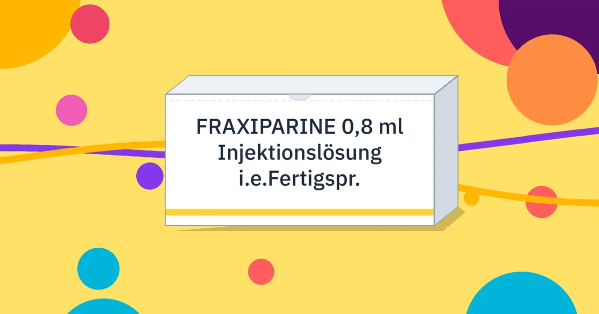 Symbolbild: Packung mit der Aufschrift FRAXIPARINE 0,8 ml Injektionslösung i.e.Fertigspr. (PZN 12367869) – Verfügbarkeit und Bezug in Apotheken in Frankfurt am Main