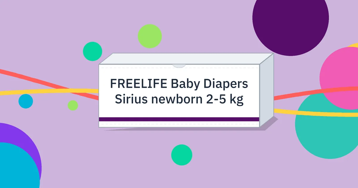 Symbolbild: Packung mit der Aufschrift FREELIFE Baby Diapers Sirius newborn 2-5 kg (PZN 20317070) – Verfügbarkeit und Bezug in Apotheken in Frankfurt am Main