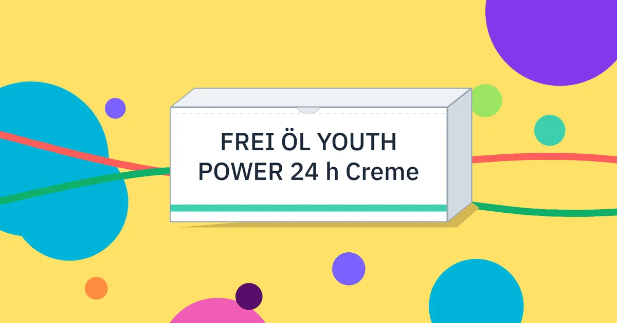 Symbolbild: Packung mit der Aufschrift FREI ÖL YOUTH POWER 24 h Creme (PZN 18501547) – Verfügbarkeit und Bezug in Apotheken in Frankfurt am Main