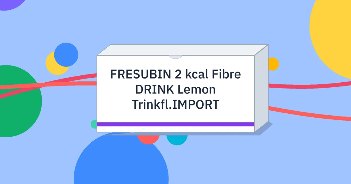 Symbolbild: Packung mit der Aufschrift FRESUBIN 2 kcal Fibre DRINK Lemon Trinkfl.IMPORT (PZN 19492313) – Verfügbarkeit und Bezug in Apotheken in Frankfurt am Main