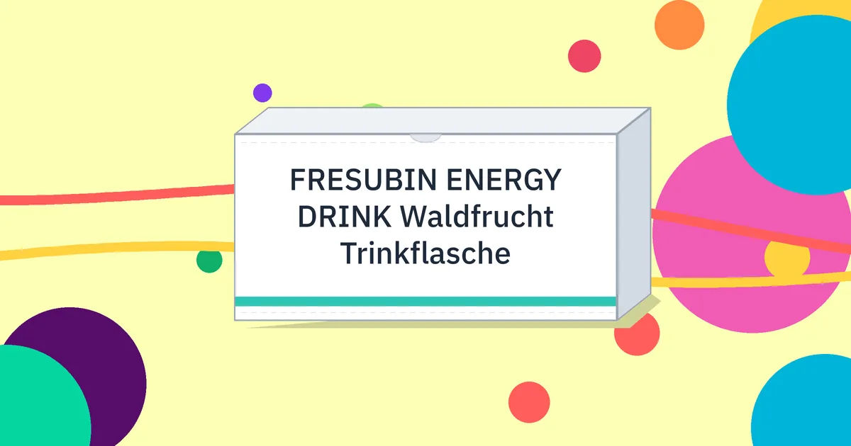 Symbolbild: Packung mit der Aufschrift FRESUBIN ENERGY DRINK Waldfrucht Trinkflasche (PZN 19750442) – Verfügbarkeit und Bezug in Apotheken in Frankfurt am Main