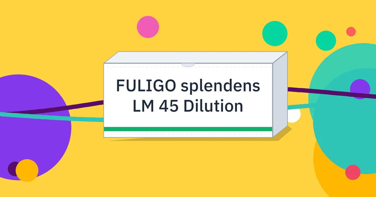 Symbolbild: Packung mit der Aufschrift FULIGO splendens LM 45 Dilution (PZN 13493665) – Verfügbarkeit und Bezug in Apotheken in Frankfurt am Main