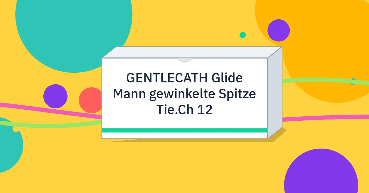 Symbolbild: Packung mit der Aufschrift GENTLECATH Glide Mann gewinkelte Spitze Tie.Ch 12 (PZN 13918768) – Verfügbarkeit und Bezug in Apotheken in Frankfurt am Main