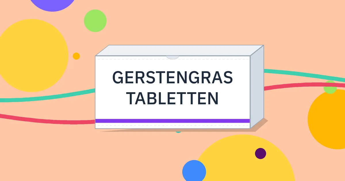Symbolbild: Packung mit der Aufschrift GERSTENGRAS TABLETTEN (PZN 00693121) – Verfügbarkeit und Bezug in Apotheken in Frankfurt am Main
