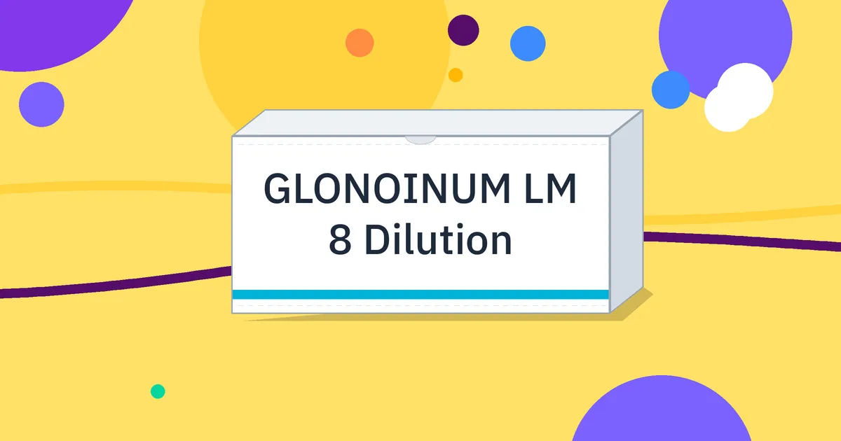 Symbolbild: Packung mit der Aufschrift GLONOINUM LM 8 Dilution (PZN 12878937) – Verfügbarkeit und Bezug in Apotheken in Frankfurt am Main