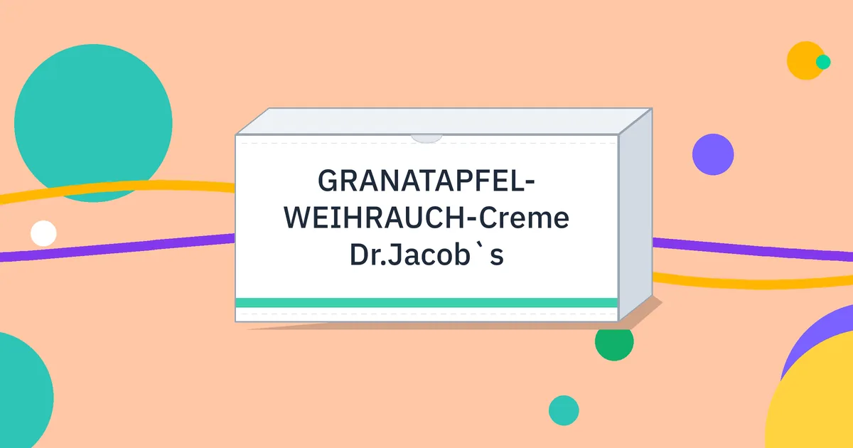 Symbolbild: Packung mit der Aufschrift GRANATAPFEL-WEIHRAUCH-Creme Dr.Jacob`s (PZN 09375121) – Verfügbarkeit und Bezug in Apotheken in Frankfurt am Main