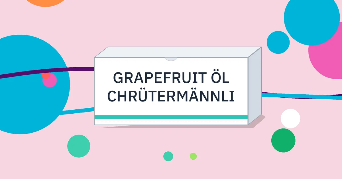 Symbolbild: Packung mit der Aufschrift GRAPEFRUIT ÖL CHRÜTERMÄNNLI (PZN 07196667) – Verfügbarkeit und Bezug in Apotheken in Frankfurt am Main
