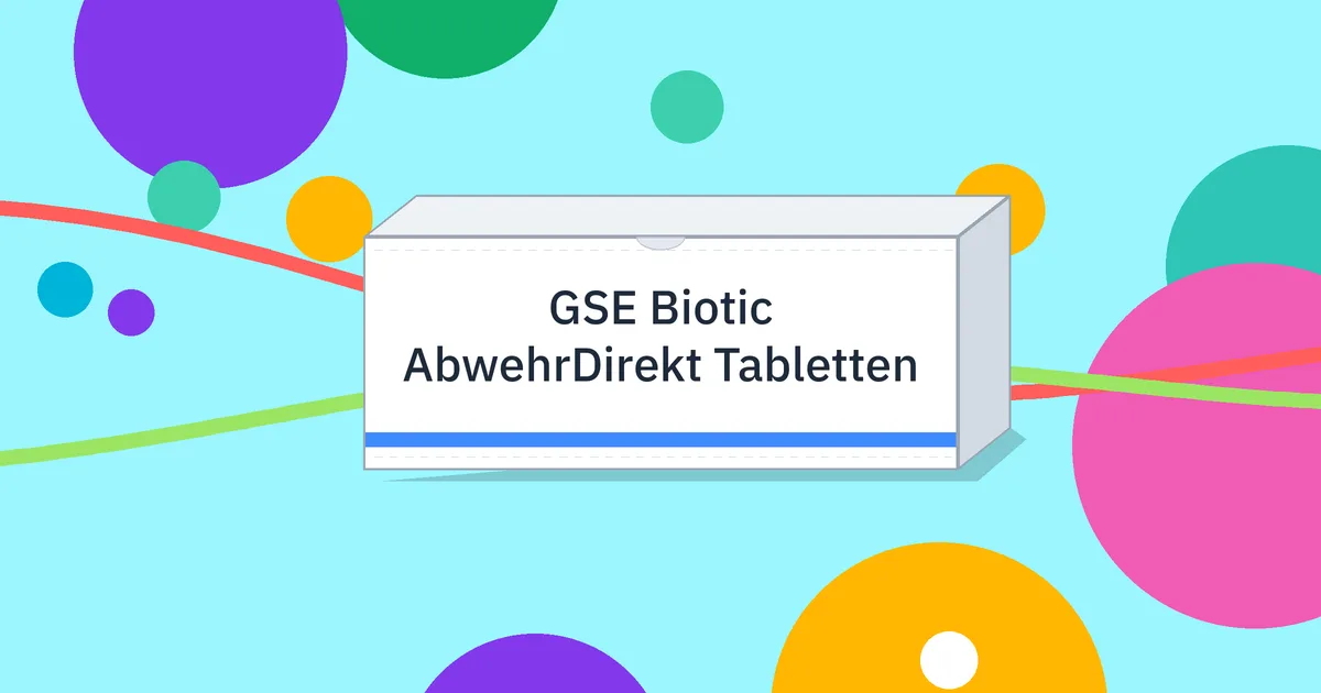 Symbolbild: Packung mit der Aufschrift GSE Biotic AbwehrDirekt Tabletten (PZN 18758855) – Verfügbarkeit und Bezug in Apotheken in Frankfurt am Main