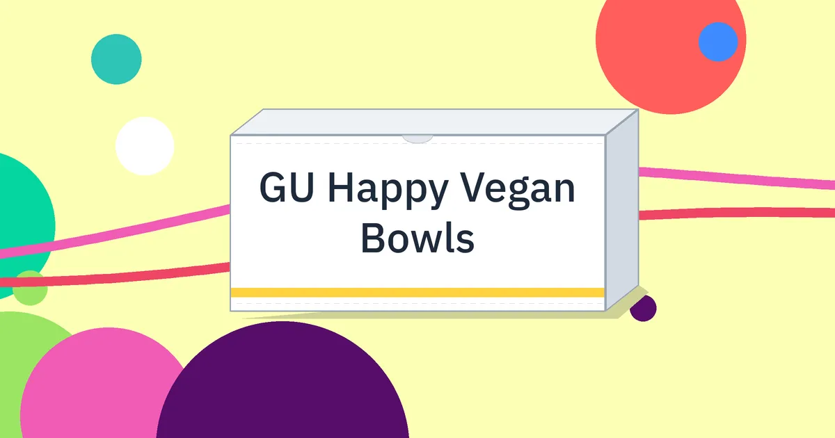 Symbolbild: Packung mit der Aufschrift GU Happy Vegan Bowls (PZN 18468850) – Verfügbarkeit und Bezug in Apotheken in Frankfurt am Main