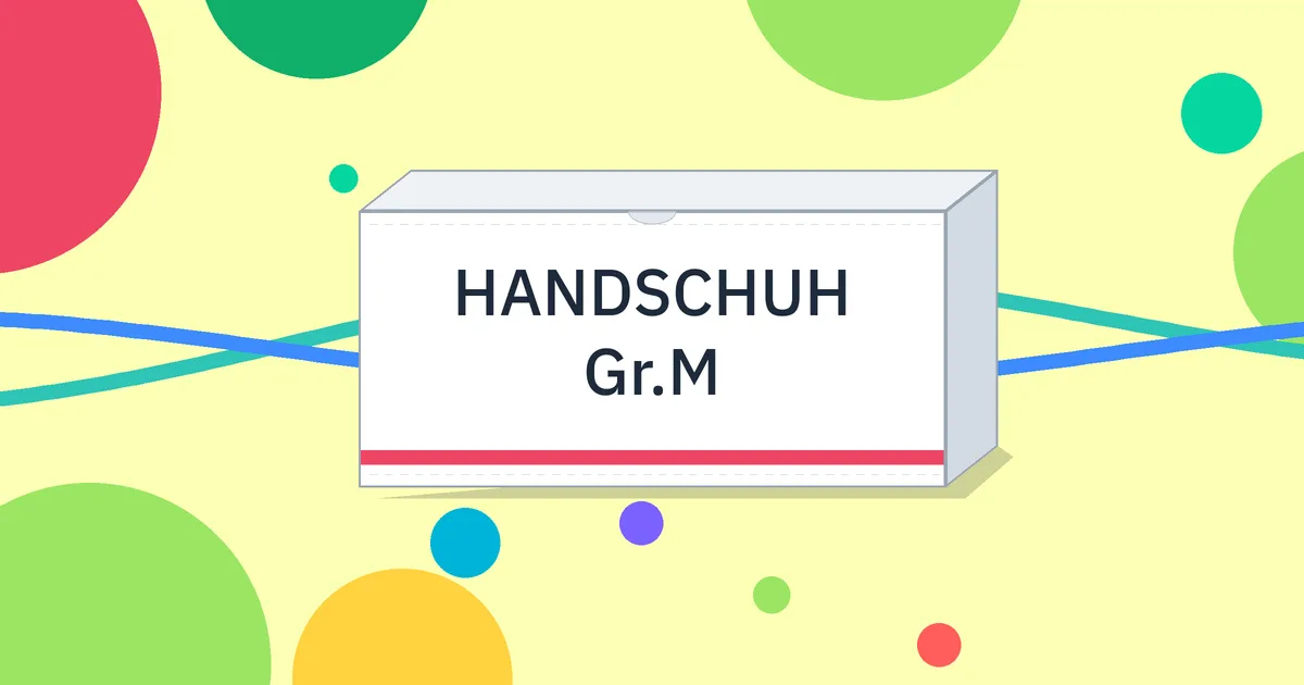 Symbolbild: Packung mit der Aufschrift HANDSCHUH Gr.M (PZN 10546993) – Verfügbarkeit und Bezug in Apotheken in Frankfurt am Main