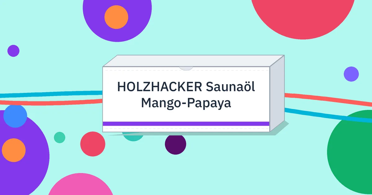 Symbolbild: Packung mit der Aufschrift HOLZHACKER Saunaöl Mango-Papaya (PZN 20893098) – Verfügbarkeit und Bezug in Apotheken in Frankfurt am Main