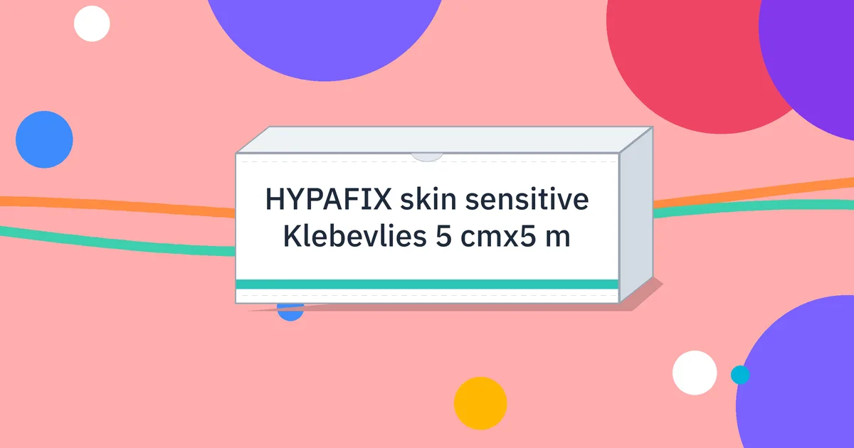 Symbolbild: Packung mit der Aufschrift HYPAFIX skin sensitive Klebevlies 5 cmx5 m (PZN 19095144) – Verfügbarkeit und Bezug in Apotheken in Frankfurt am Main