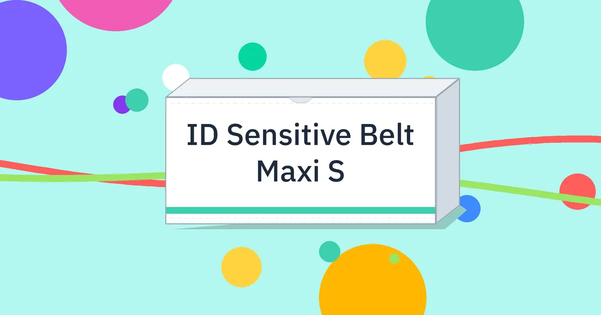 Symbolbild: Packung mit der Aufschrift ID Sensitive Belt Maxi S (PZN 19893176) – Verfügbarkeit und Bezug in Apotheken in Frankfurt am Main