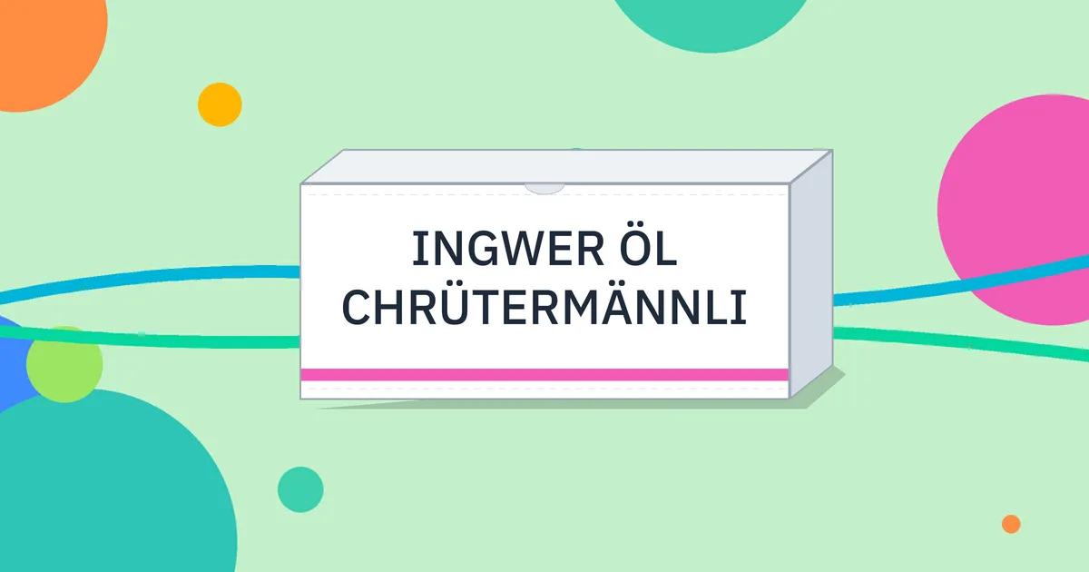Symbolbild: Packung mit der Aufschrift INGWER ÖL CHRÜTERMÄNNLI (PZN 07196710) – Verfügbarkeit und Bezug in Apotheken in Frankfurt am Main