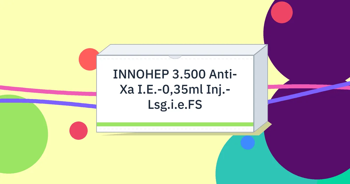 Symbolbild: Packung mit der Aufschrift INNOHEP 3.500 Anti-Xa I.E.-0,35ml Inj.-Lsg.i.e.FS (PZN 19761026) – Verfügbarkeit und Bezug in Apotheken in Frankfurt am Main