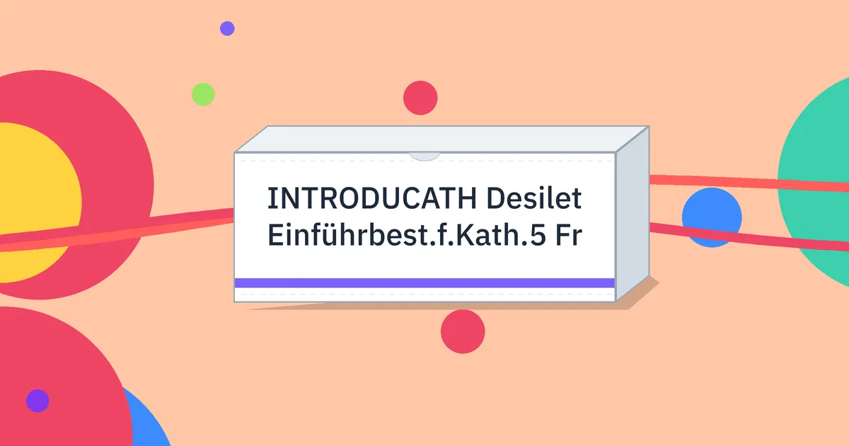 Symbolbild: Packung mit der Aufschrift INTRODUCATH Desilet Einführbest.f.Kath.5 Fr (PZN 00956744) – Verfügbarkeit und Bezug in Apotheken in Frankfurt am Main