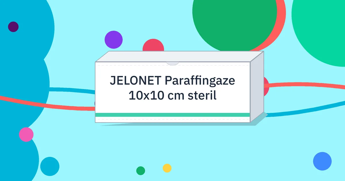 Symbolbild: Packung mit der Aufschrift JELONET Paraffingaze 10x10 cm steril (PZN 17253001) – Verfügbarkeit und Bezug in Apotheken in Frankfurt am Main
