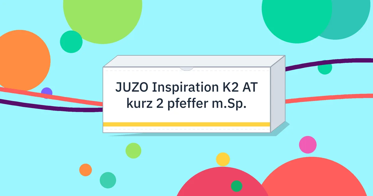 Symbolbild: Packung mit der Aufschrift JUZO Inspiration K2 AT kurz 2 pfeffer m.Sp. (PZN 14930949) – Verfügbarkeit und Bezug in Apotheken in Frankfurt am Main