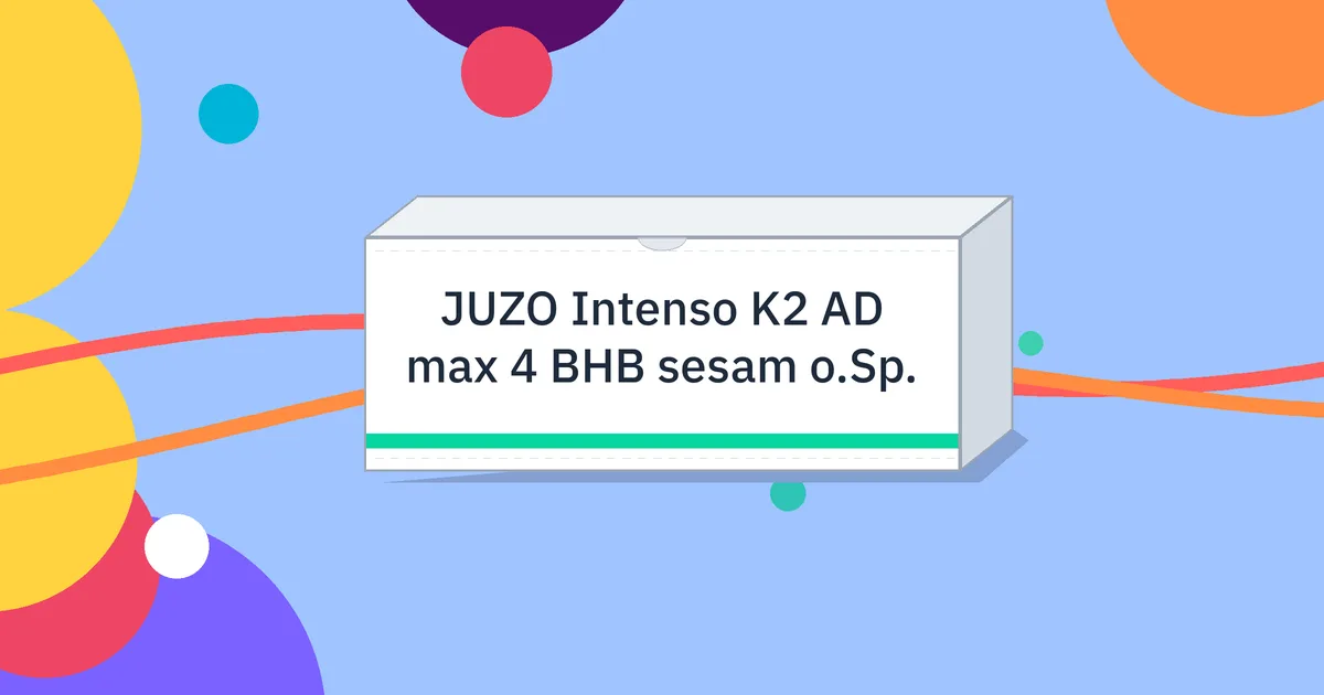 Symbolbild: Packung mit der Aufschrift JUZO Intenso K2 AD max 4 BHB sesam o.Sp. (PZN 18626817) – Verfügbarkeit und Bezug in Apotheken in Frankfurt am Main
