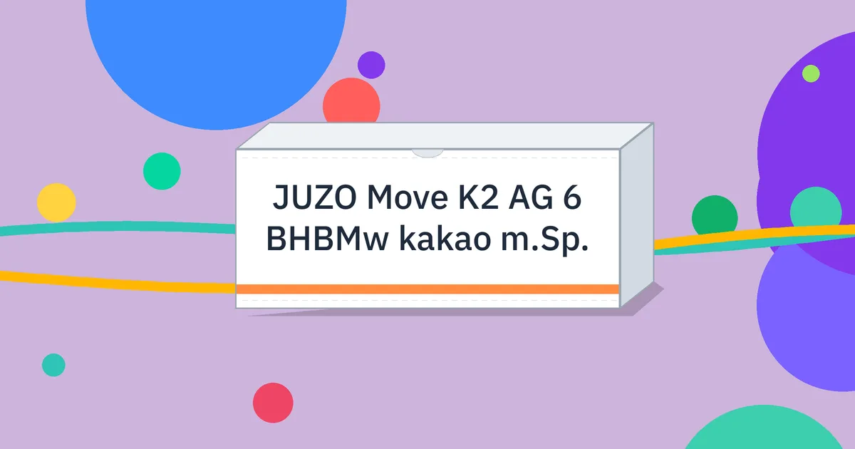 Symbolbild: Packung mit der Aufschrift JUZO Move K2 AG 6 BHBMw kakao m.Sp. (PZN 18556608) – Verfügbarkeit und Bezug in Apotheken in Frankfurt am Main