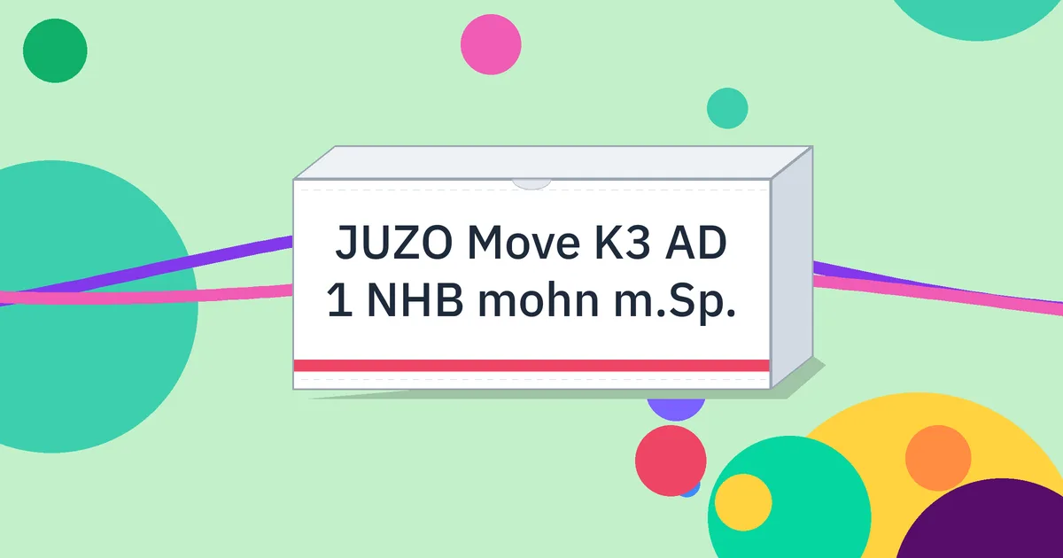 Symbolbild: Packung mit der Aufschrift JUZO Move K3 AD 1 NHB mohn m.Sp. (PZN 18570749) – Verfügbarkeit und Bezug in Apotheken in Frankfurt am Main