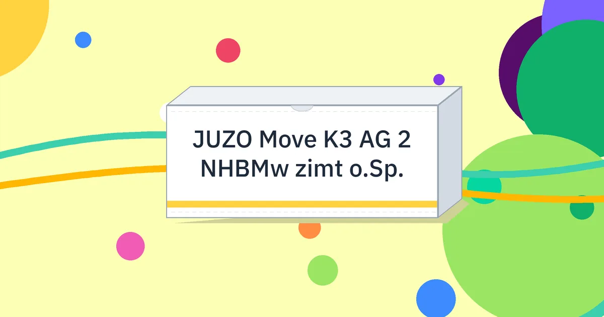 Symbolbild: Packung mit der Aufschrift JUZO Move K3 AG 2 NHBMw zimt o.Sp. (PZN 18576947) – Verfügbarkeit und Bezug in Apotheken in Frankfurt am Main