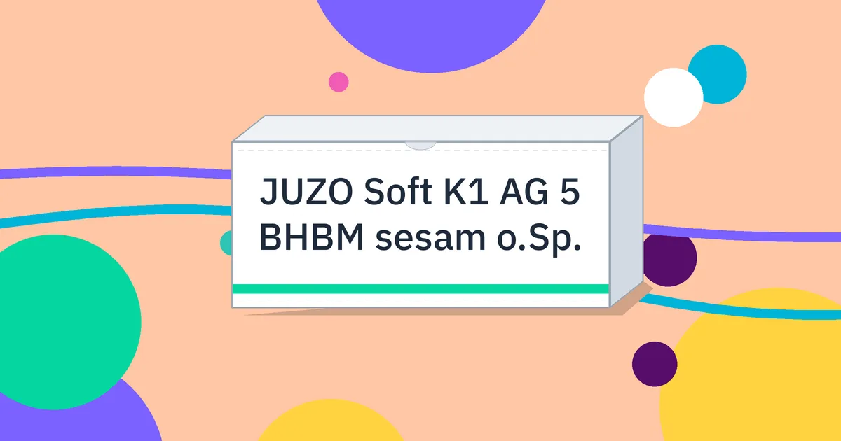 Symbolbild: Packung mit der Aufschrift JUZO Soft K1 AG 5 BHBM sesam o.Sp. (PZN 14856963) – Verfügbarkeit und Bezug in Apotheken in Frankfurt am Main