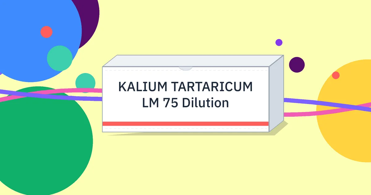 Symbolbild: Packung mit der Aufschrift KALIUM TARTARICUM LM 75 Dilution (PZN 12927015) – Verfügbarkeit und Bezug in Apotheken in Frankfurt am Main