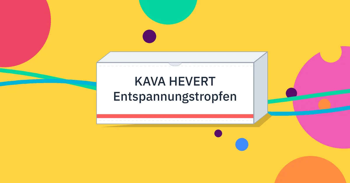 Symbolbild: Packung mit der Aufschrift KAVA HEVERT Entspannungstropfen (PZN 02736662) – Verfügbarkeit und Bezug in Apotheken in Frankfurt am Main