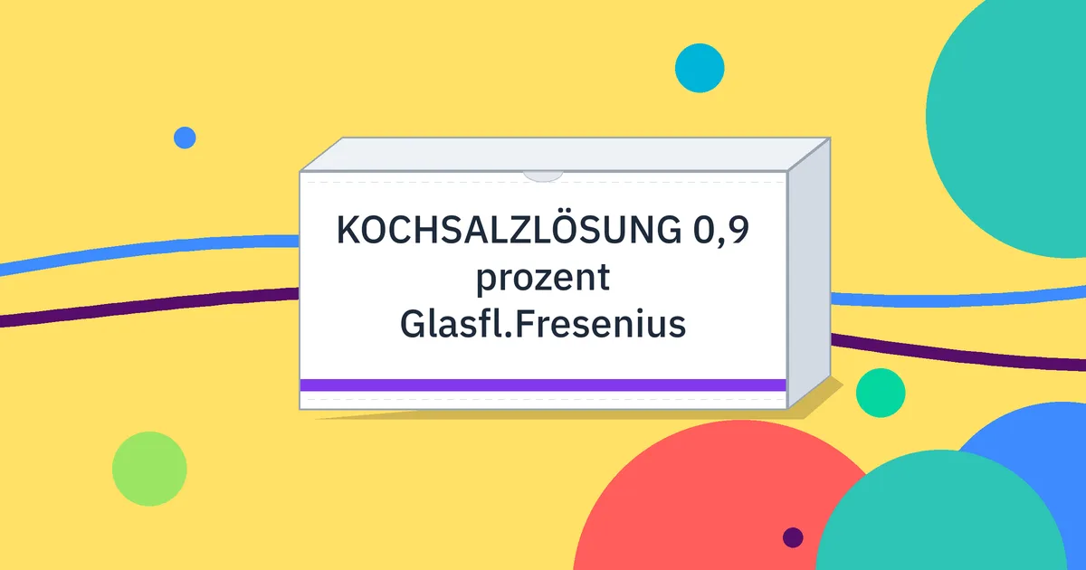 Symbolbild: Packung mit der Aufschrift KOCHSALZLÖSUNG 0,9 prozent Glasfl.Fresenius (PZN 02159638) – Verfügbarkeit und Bezug in Apotheken in Frankfurt am Main