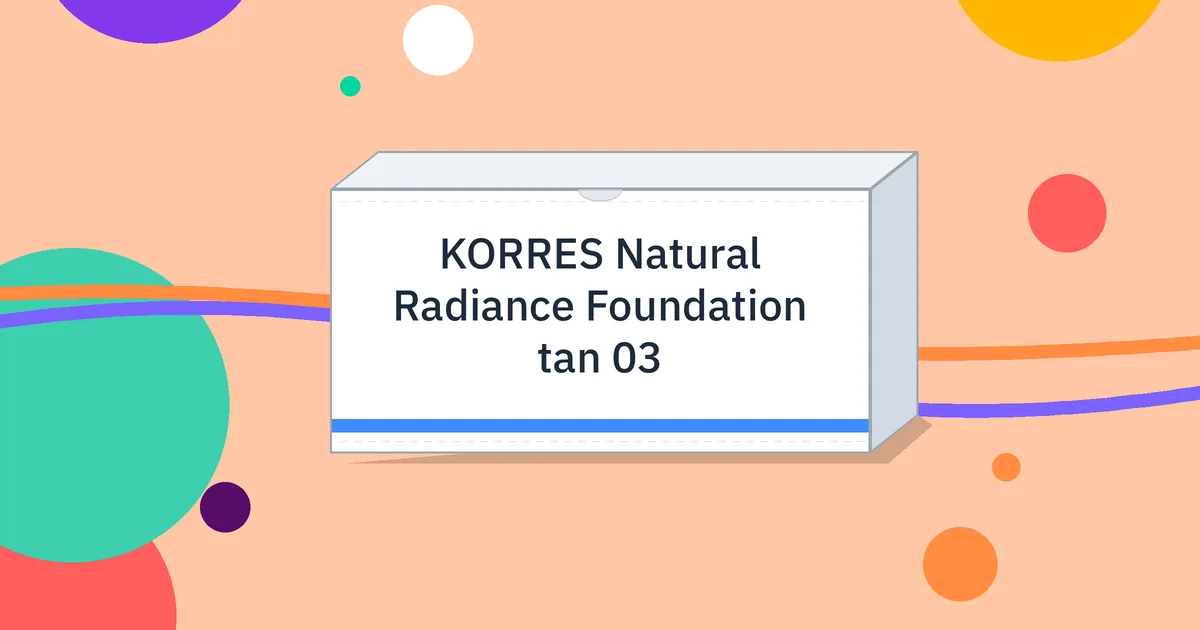 Symbolbild: Packung mit der Aufschrift KORRES Natural Radiance Foundation tan 03 (PZN 19900410) – Verfügbarkeit und Bezug in Apotheken in Frankfurt am Main