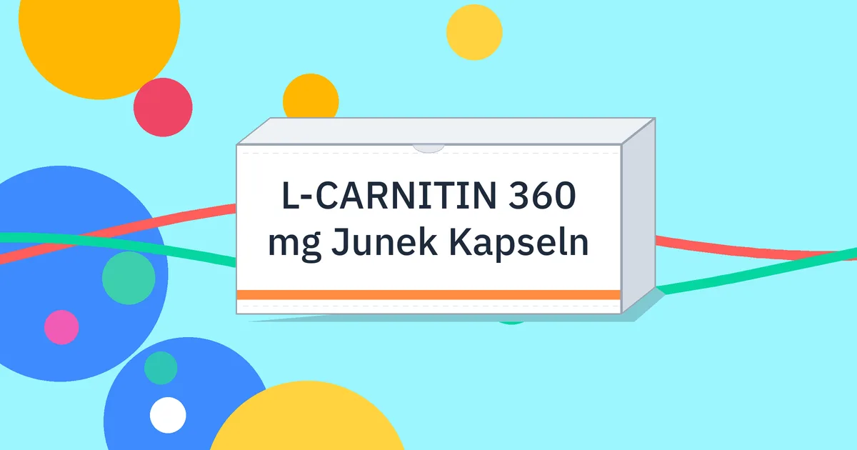 Symbolbild: Packung mit der Aufschrift L-CARNITIN 360 mg Junek Kapseln (PZN 00986633) – Verfügbarkeit und Bezug in Apotheken in Frankfurt am Main