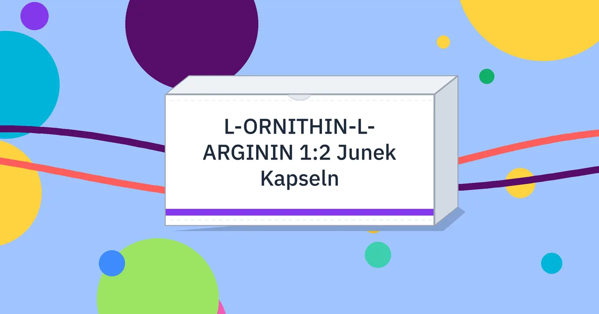 Symbolbild: Packung mit der Aufschrift L-ORNITHIN-L-ARGININ 1:2 Junek Kapseln (PZN 00984781) – Verfügbarkeit und Bezug in Apotheken in Frankfurt am Main